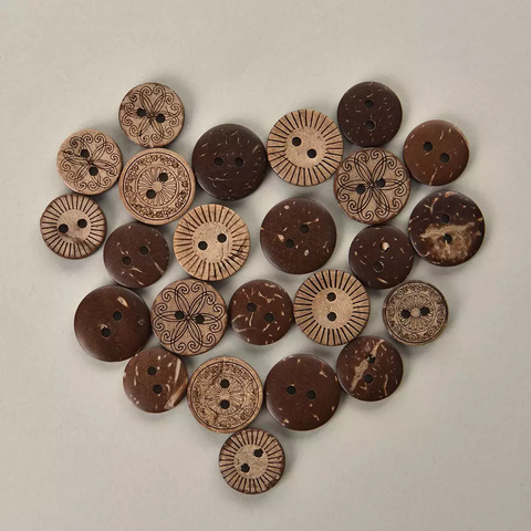 Buy Wholesale China Natural Coconut Button Coconut Shell Button 2 Holes ...