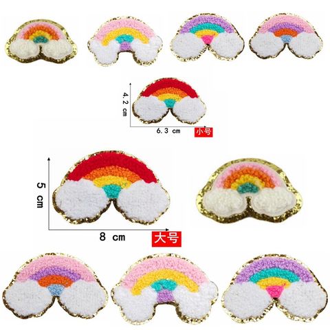 Buy Wholesale China Gold Sequin Rainbow Chenille Embroidery Patches ...