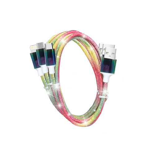 Buy Wholesale China New Design Rainbown Shining Usb Cable & Usb Cable ...