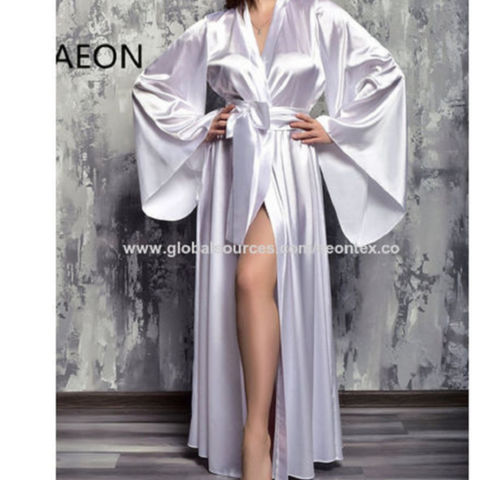 Buy Wholesale China Wholesale Women Long Silk Satin Kimono Robes ...