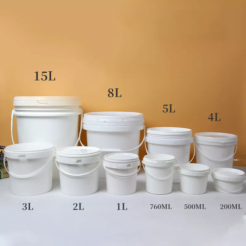 Food Grade 1l 2.5l 2l 3l 4l 5l 10l 18l 20l 5 Gallon Plastic Buckets With Handle And Lid Plastic ...