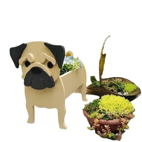 Buy Wholesale China Dog Shape Wooden Flowerpot Animal Succulent ...