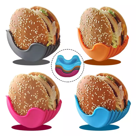 Buy Wholesale China Silicone Anti Dropping Hamburger Holder Burger Box ...