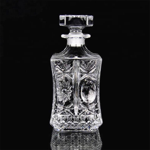 Buy Wholesale China Wholesale Embossed Square Empty 750ml Glass Liquor ...