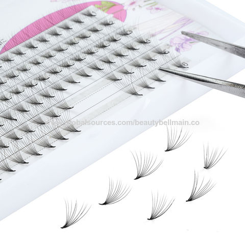 Buy Wholesale China Premade-fans Shiny Black Eyelashes Extensions Short ...