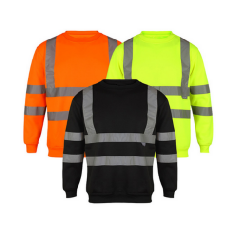 Buy Wholesale China Men Crew Neck High Vis Reflective Sweatshirt Winter ...