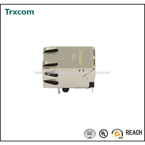 Buy Wholesale China Rj45 Modular Connector Jacks With Magnetic Through ...