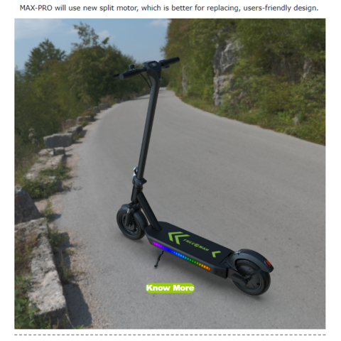 Buy Wholesale China Pevs 75km 500w Portable Scooter With Dual ...