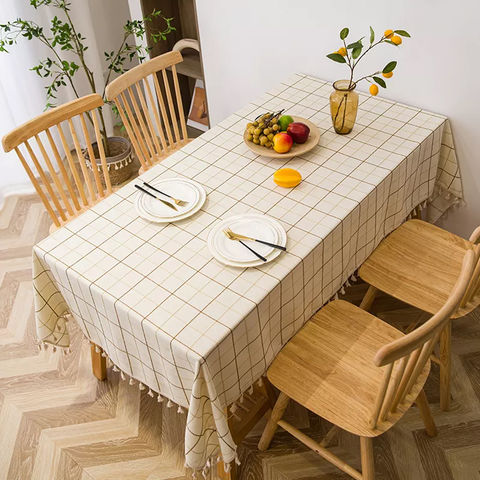 Buy Wholesale China Rectangular Tablecloths Anti Wrinkle Cotton Linen ...
