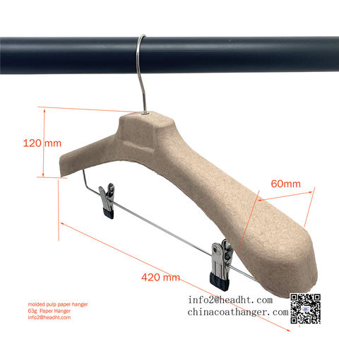 Buy Wholesale China Paper Suit Hanger With Metal Hanging Clips Swivel ...
