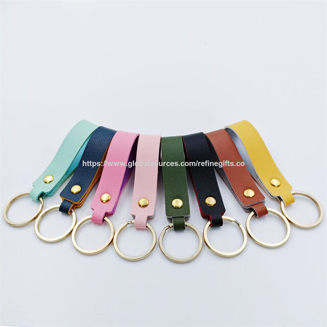 Buy Wholesale China Leather Keychain Custom Logo Company Branded Logo ...