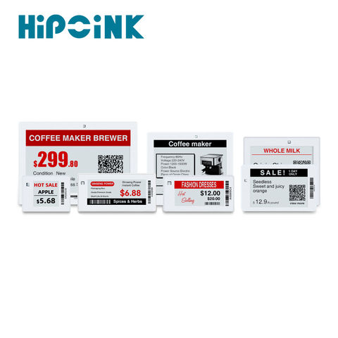 Digital Label Wireless E Ink Paper Epaper Electronic Shelf Label Price ...