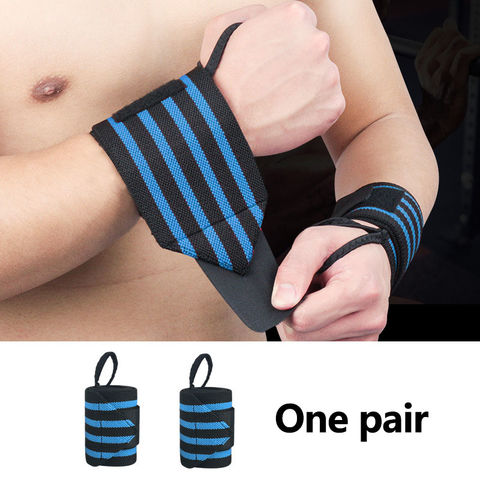 2 Pcs Fitness Wrist Fit Adjustable Wristband Elastic Wrist Wraps ...