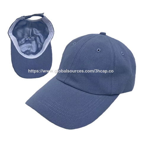 Buy Wholesale China Unstructured 6 Panel Cotton Dad Custom Logo Satin ...