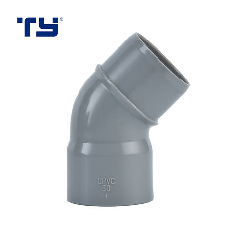 Buy Wholesale China Grey Color Pvcu Upvc Pvc Plastic 45deg Short Bend ...