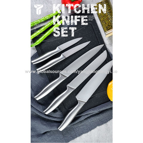 Buy Wholesale China Factory Kitchen Knife Sets 5pieces Stainless Steel ...