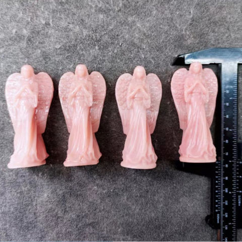 Buy Wholesale China Crystal Angel Stone Carving Gemstones Natural Pink ...
