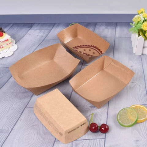 Buy Wholesale China Fast Food Tray Boat Shape Fast Food Tray Kraft ...