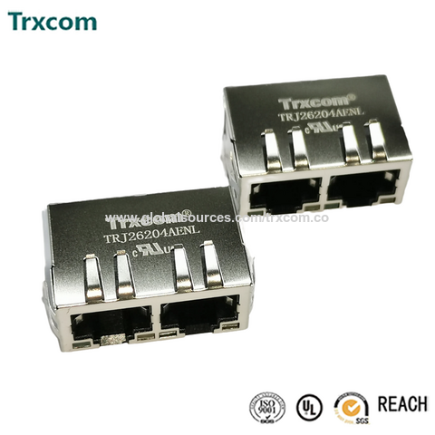 Buy Wholesale China 1x2 Rj45 Connector With Integrated Transformer Rj45 ...