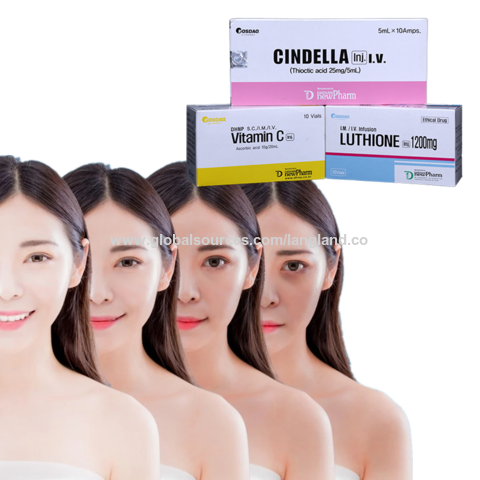 Buy Wholesale China Cheap Skin Whitening Cindella Sets Luthione 600mg 1200mg Glutathione ...