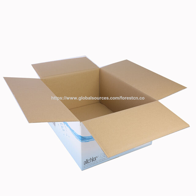 Custom Printing Outside Blue And White Shipping Carton Big Size Folding ...