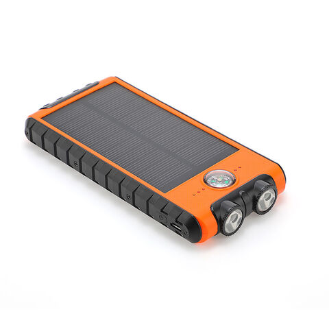 Solar Charger 10000mah Power Bank With Compass Flashlight For Phone ...