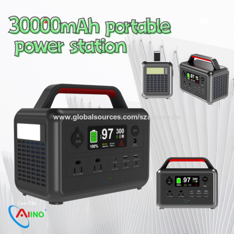 Buy Wholesale China 30000mah Portable Power Station 300w 110v 220v Solar Generator Led Display ...