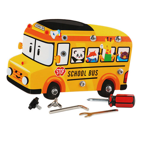Buy Wholesale China New Educational Assembly Screw Nut Toy Bus Shape ...