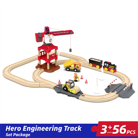 Buy Wholesale China Hot Selling 55 Pcs Diy Wooden Engineering Track Set ...