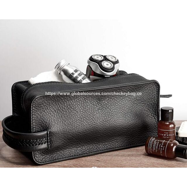 Buy Wholesale China Luxury Men's Leather Toiletry Bags & Shave Bags ...