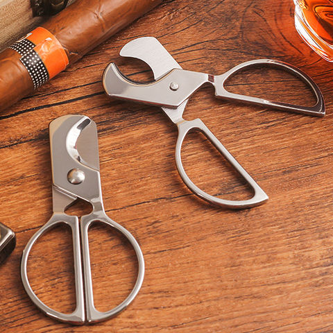 Buy Wholesale China Stainless Steel Cigar Scissors Cutter With Circle ...