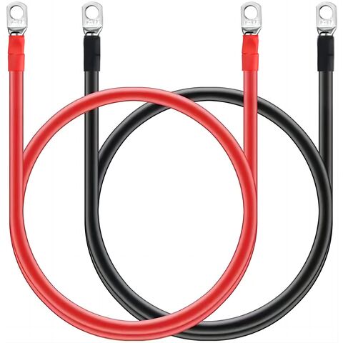 12v Gauge Copper Power Battery Cables With M8 Ring Clamps, Power ...