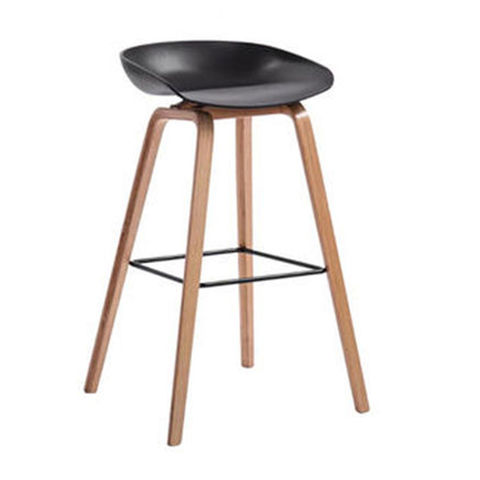 Buy Wholesale China Custom Pp Plastic Bar Stool With Wood Legs Plastic ...
