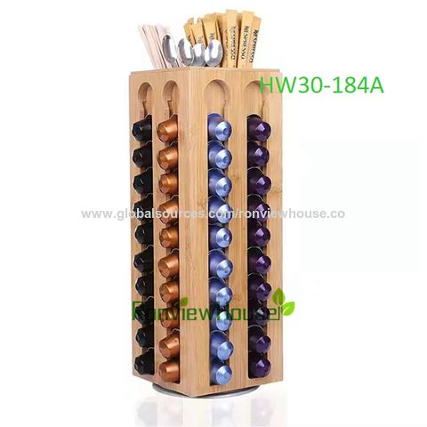 Buy Wholesale China Bamboo K-cup Coffee Pod Capsule Display Rack For 80 ...