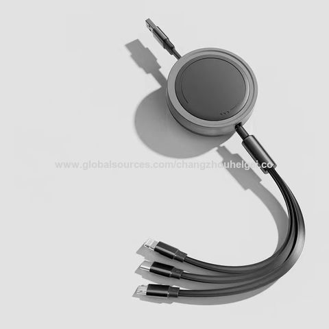 Custom High Quality 66w Fast Charging Cable Micro Type C Usb C 3 In 1 ...