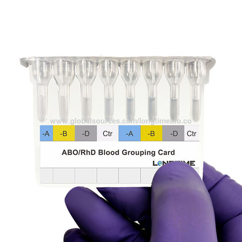 Buy Wholesale China Longtime Medical Blood Grouping Test Abo/rhd Rapid ...