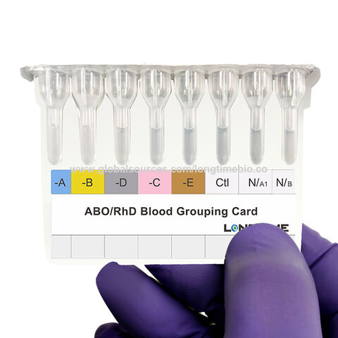 Buy Wholesale China Longtime Abo/rhd Blood Type Test Kit Blood Grouping ...
