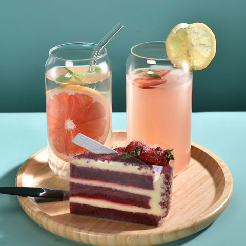 Buy Wholesale China Drinking Glasses - Can Shaped Glass Cups, 16oz Iced ...