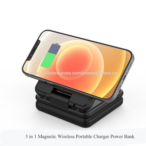 Buy Wholesale China 3 In 1 Magnetic Wireless Portable Charger Power ...