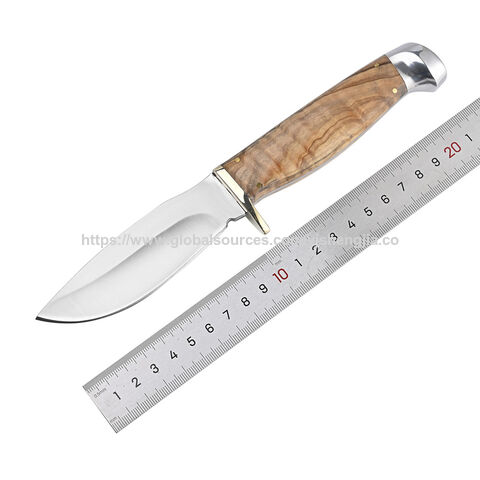 Buy Wholesale China Customized Olive Wood Handle Fixed Blade Camping ...