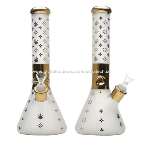 Buy Wholesale China Frosted Lv Theme Glass Beaker Bong For Wholesale ...
