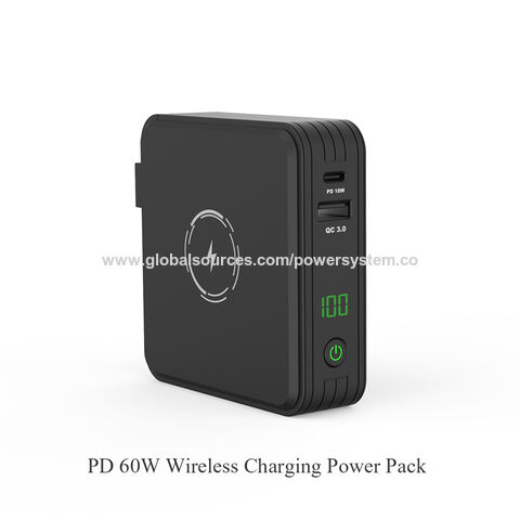 Buy Wholesale China Pd 60w Wireless Charging 9600 Mah Power Pack With ...