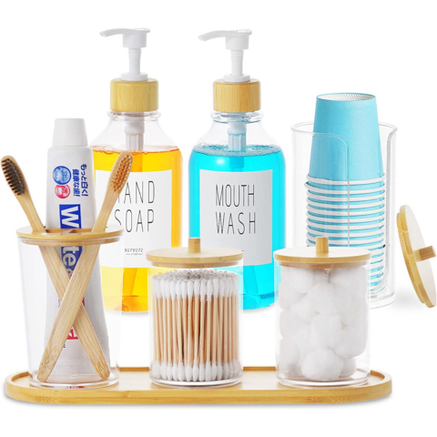 Buy Wholesale China 7pcs Clear Bathroom Accessory Set, Cup/toothbrush ...