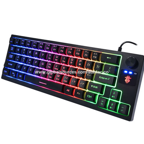 Buy Wholesale China 60% Membrane Keyboard With Rotary Knob & Gaming ...