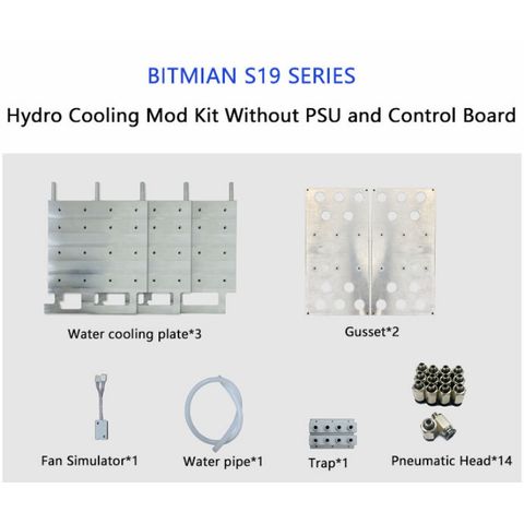 Buy Wholesale China Bitmian S19 Series Hydro Cooling Mod Kit Without ...