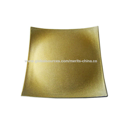 Buy Wholesale China Square Metallic Plastic Charger Plates,dinner ...