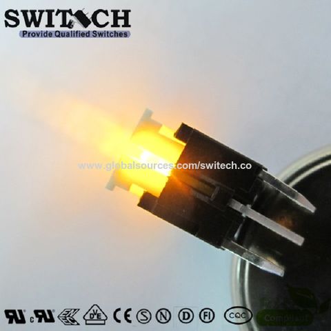 Buy Wholesale China Switech 6l*6w*7.2h Illuminated Tact Switch Yellow ...