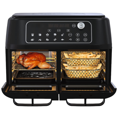 Buy Wholesale China 9l Dual Basket Air Fryer With 10 One-touch Presets ...