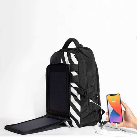 Buy Wholesale China Canvas School Bag Solar Backpack Hiking Bag Pack ...