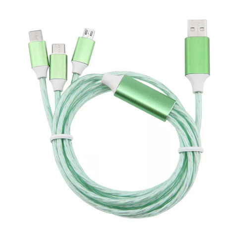 Buy Wholesale China 3 In 1 Multi Light Up Led Usb Charge Cable For ...